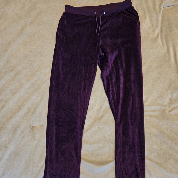 Pants & Jumpsuits | Deep Purple Velour Tracksuit Pants | Poshmark